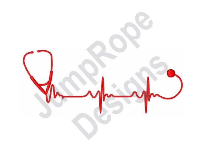 Stethoscope Heartbeat Machine Embroidery Design - Etsy