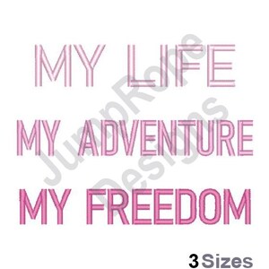 My Life - Machine Embroidery Design - 3 Sizes - Etsy