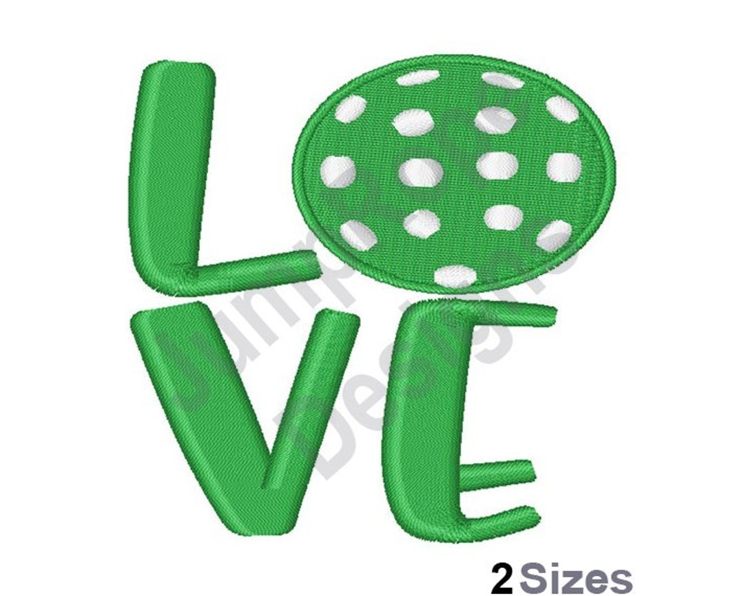 Love Pickleball - Machine Embroidery Design - 2 Sizes - Etsy