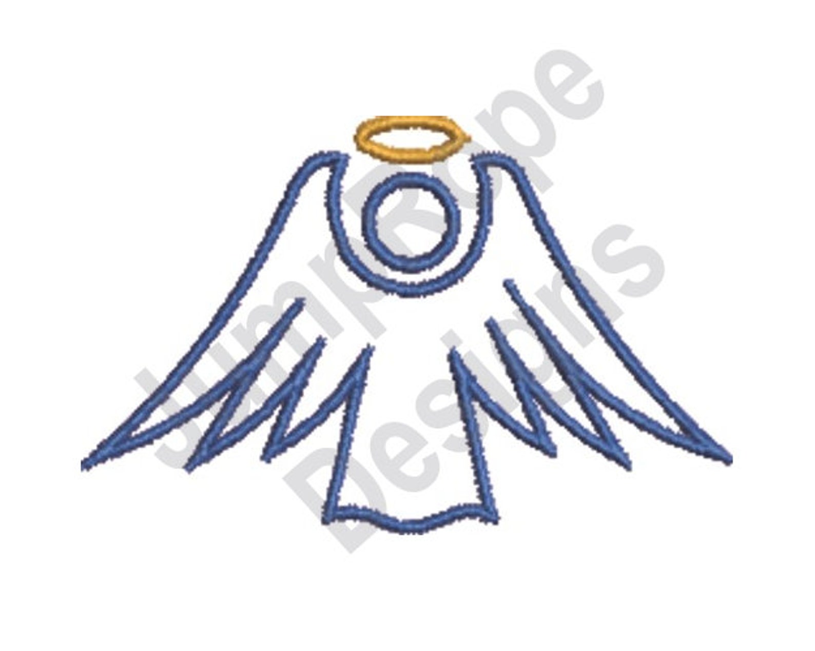 Angel Outline - Machine Embroidery Design - Etsy