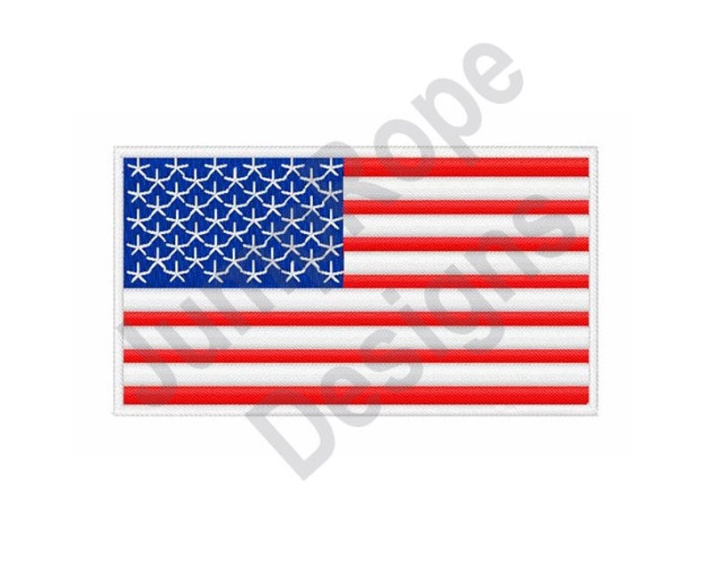 American Flag Machine Embroidery Design - Etsy