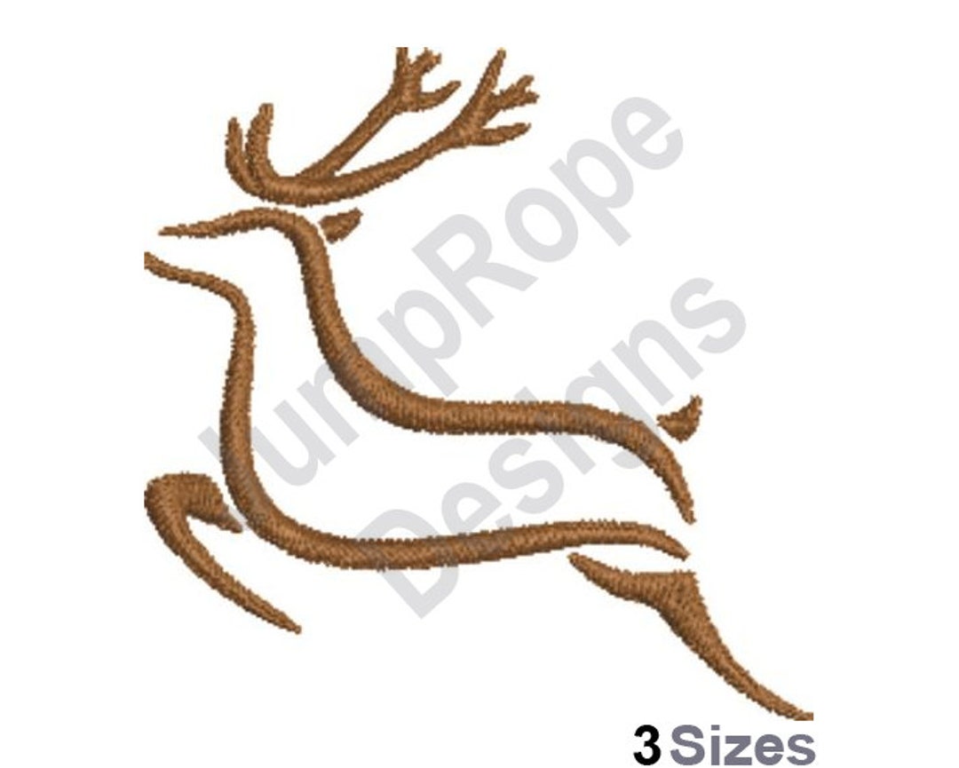 Deer - Machine Embroidery Design - 3 Sizes - Etsy