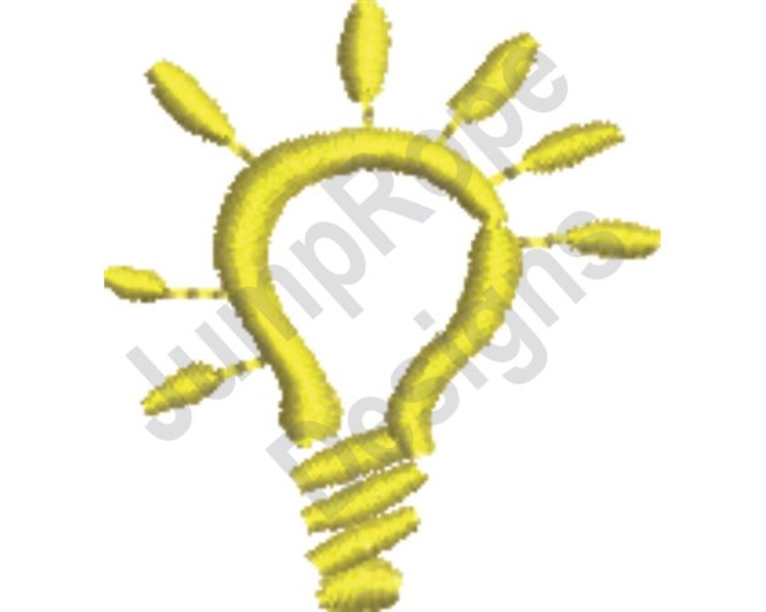 Lightbulb - Machine Embroidery Design - Etsy