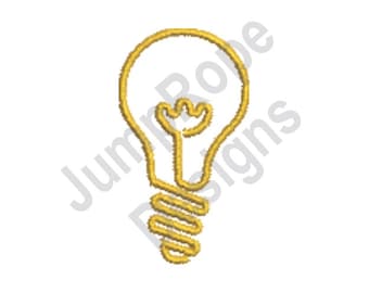 Light Bulb Idea Machine Embroidery Design Tambour Stitch Hand ...