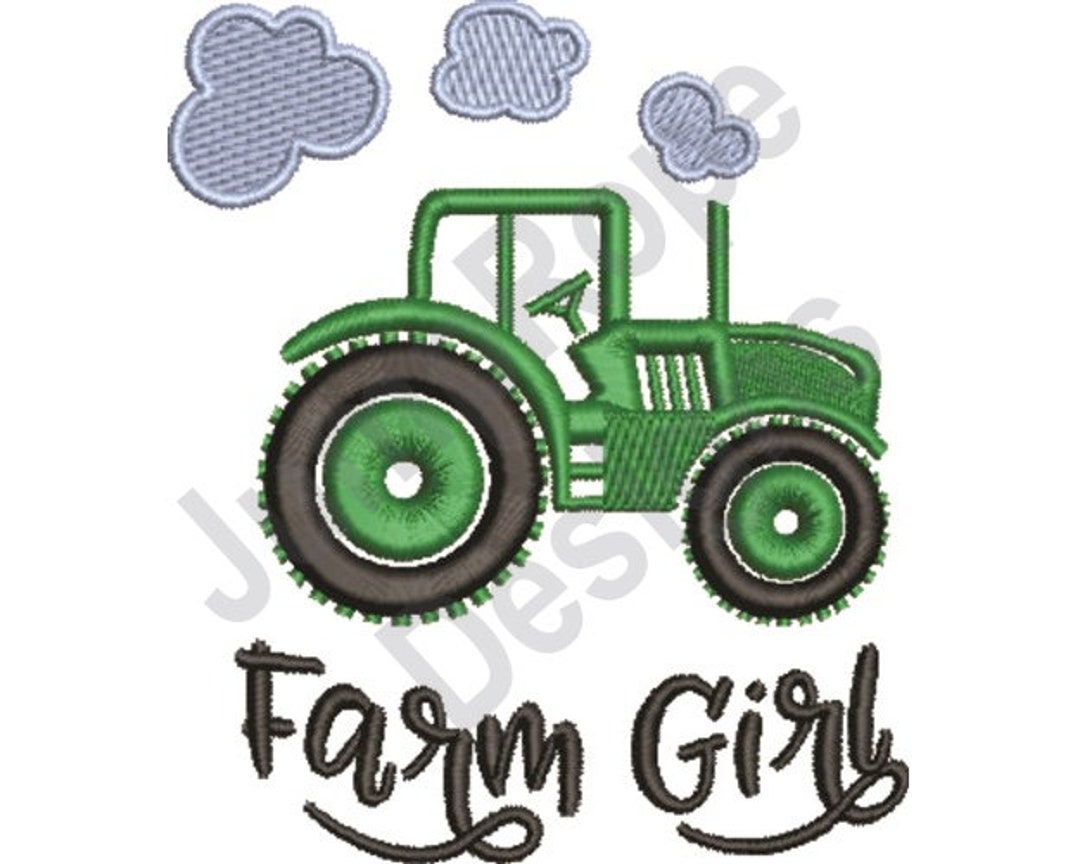 Farm Girl - Machine Embroidery Design - Etsy
