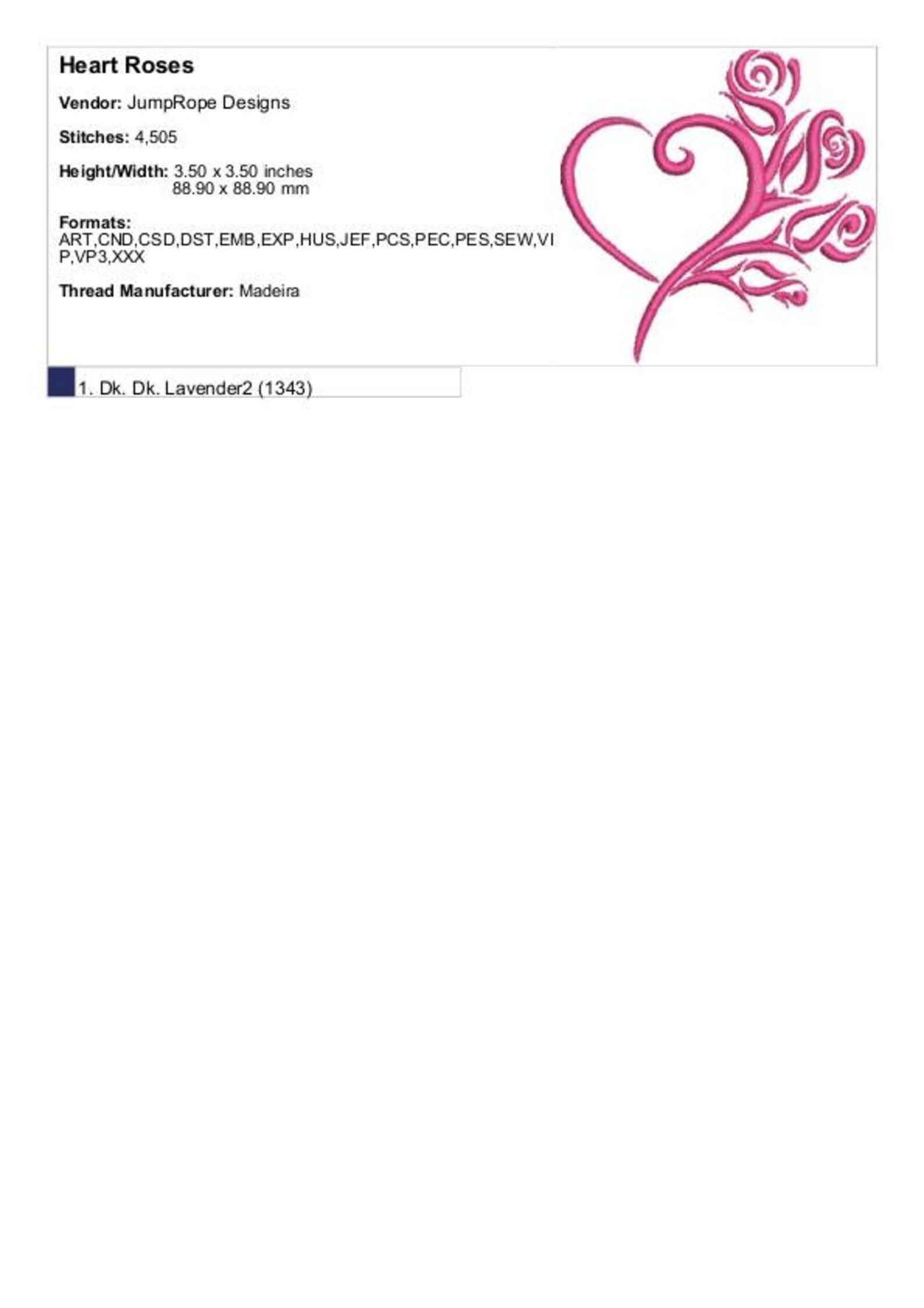 Heart Roses Machine Embroidery Design | Etsy