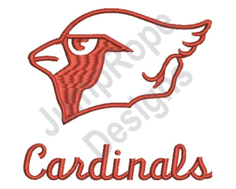 Cardinal Mascot - Machine Embroidery Design - Etsy