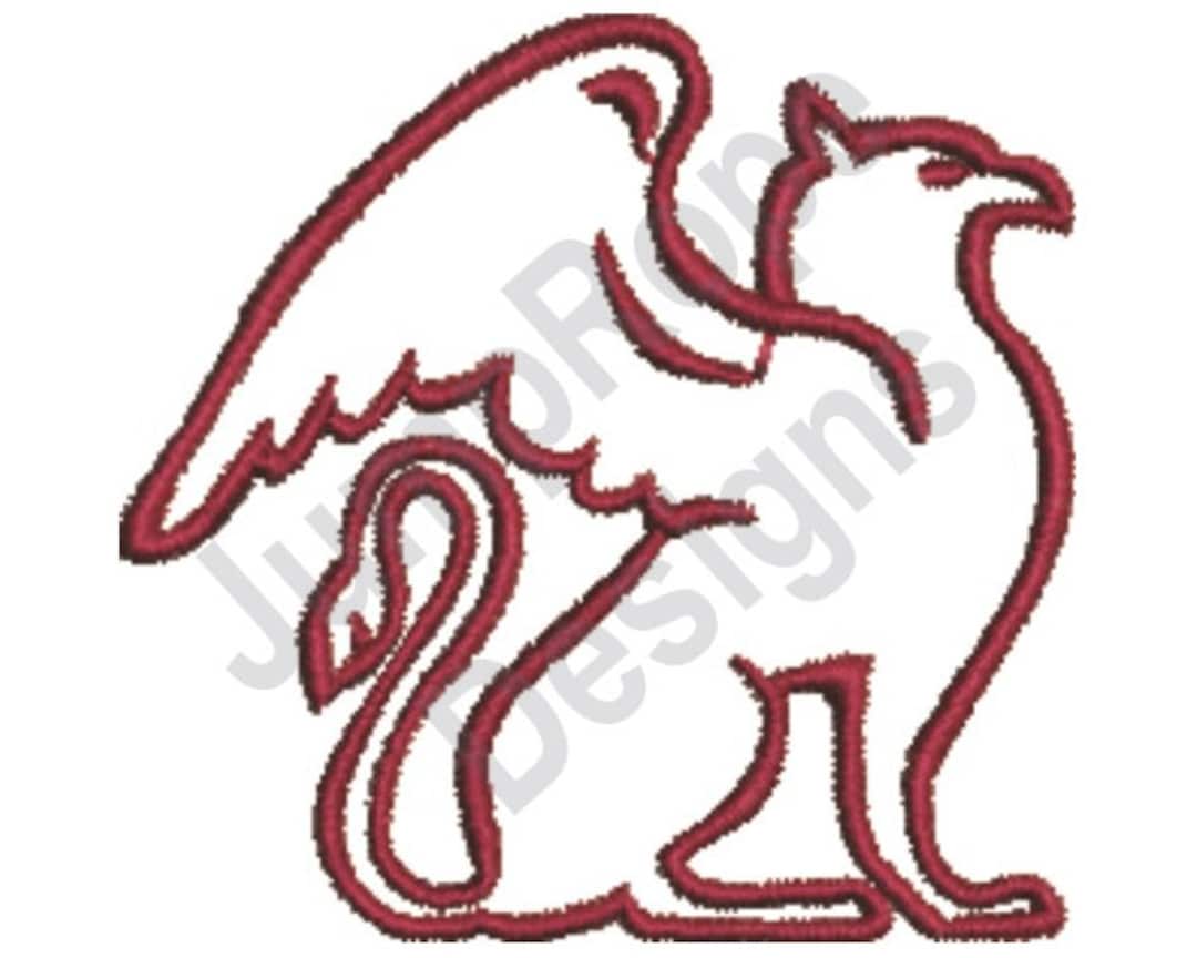 Griffin Outline - Machine Embroidery Design - Etsy