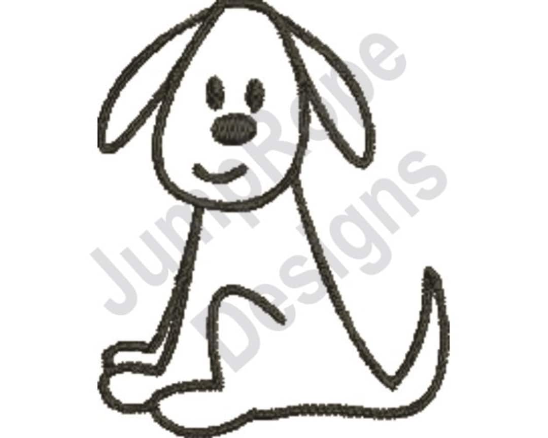 Dog Outline - Machine Embroidery Design - Etsy