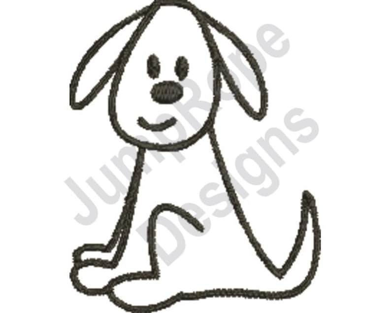 Dog Outline Machine Embroidery Design - Etsy