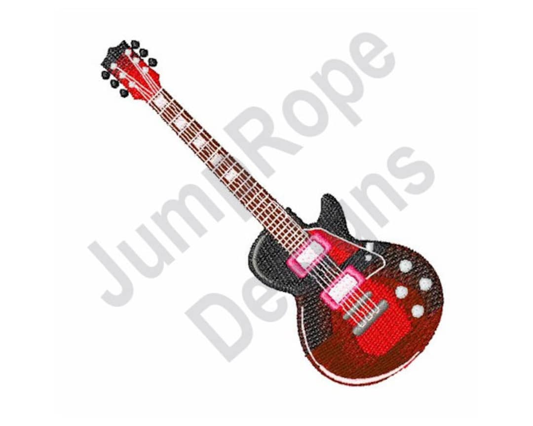 Guitar - Machine Embroidery Design - Etsy