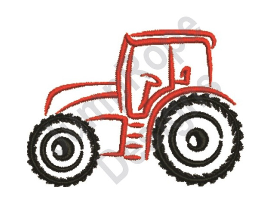 Agricultural Tractor Machine Embroidery Design | Etsy