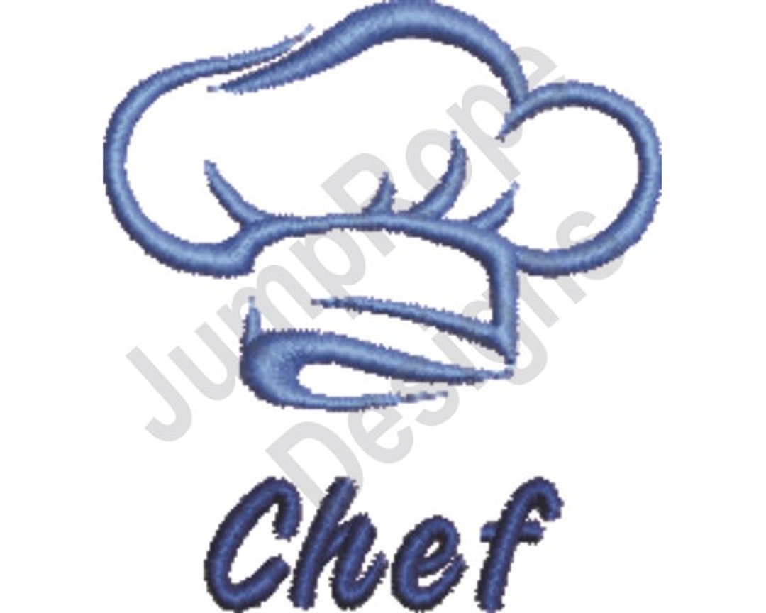 Large Chef Hat Outline - Machine Embroidery Design - Etsy