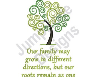 Family Tree Machine Embroidery Design - Etsy