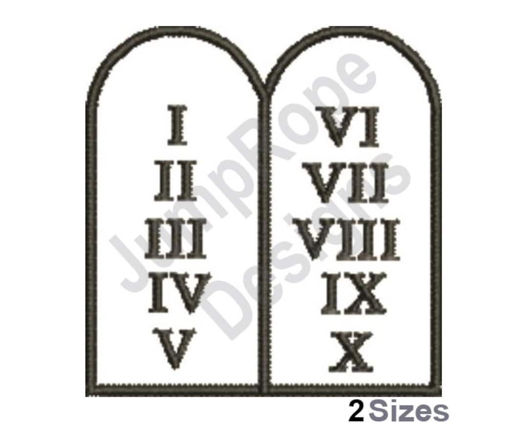 Ten Commandments - Machine Embroidery Design - 2 Sizes - Etsy