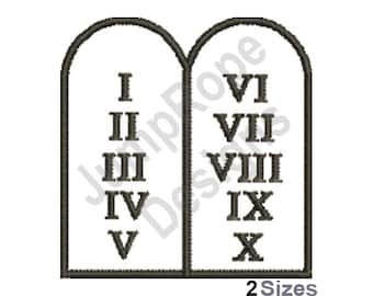 Judaic Ten Commandments Counted Cross Stitch Pattern by Kooler Design ...