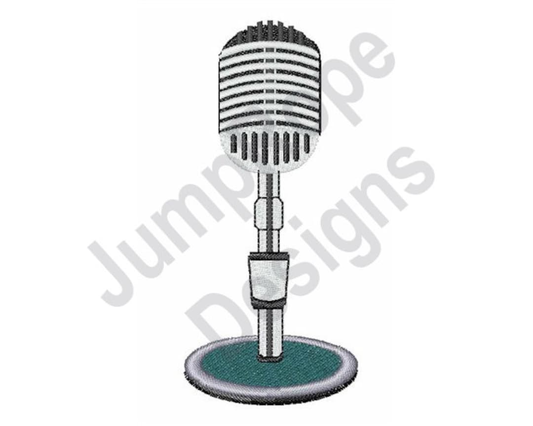 Microphone - Machine Embroidery Design - Etsy
