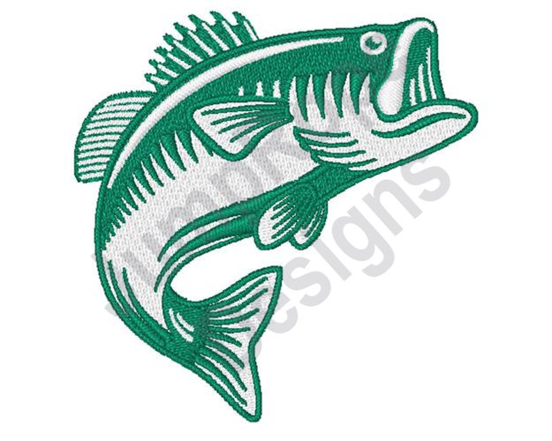 Bass Fish - Machine Embroidery Design - Etsy