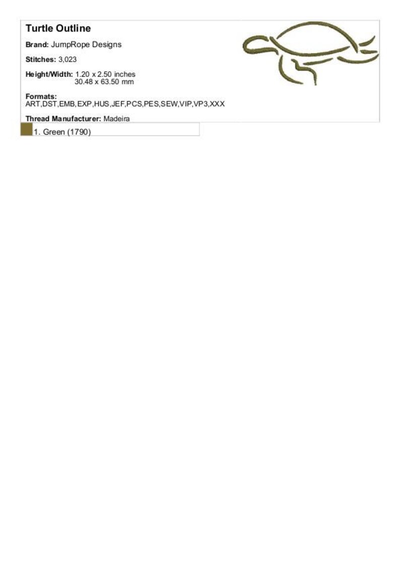 Turtle Outline Machine Embroidery Design - Etsy