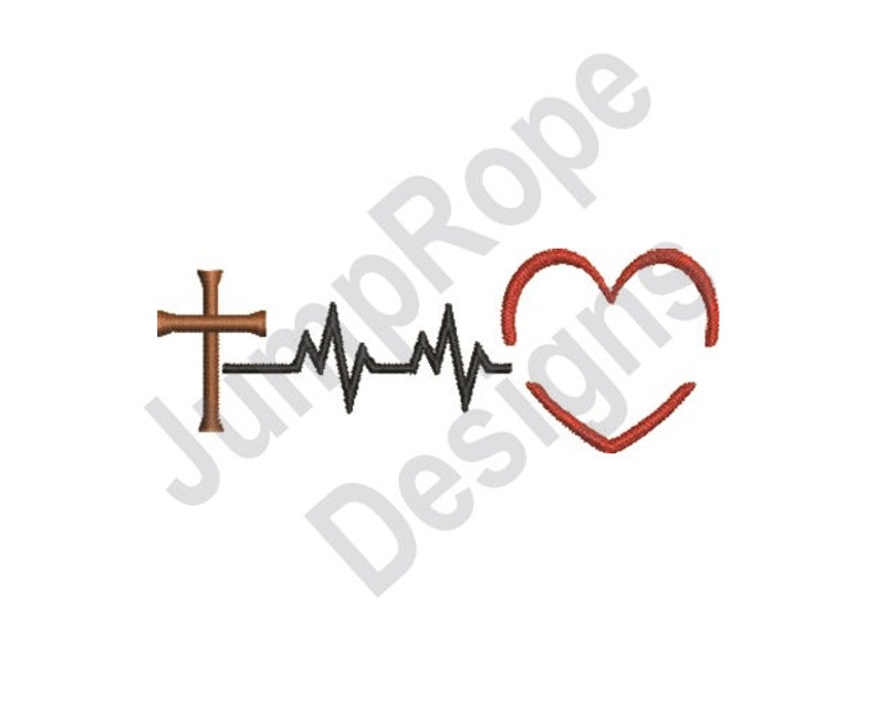 Christian Heart - Machine Embroidery Design - Etsy