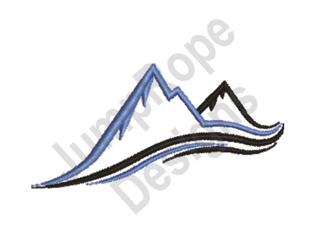 Mountain Outline - Machine Embroidery Design - Etsy