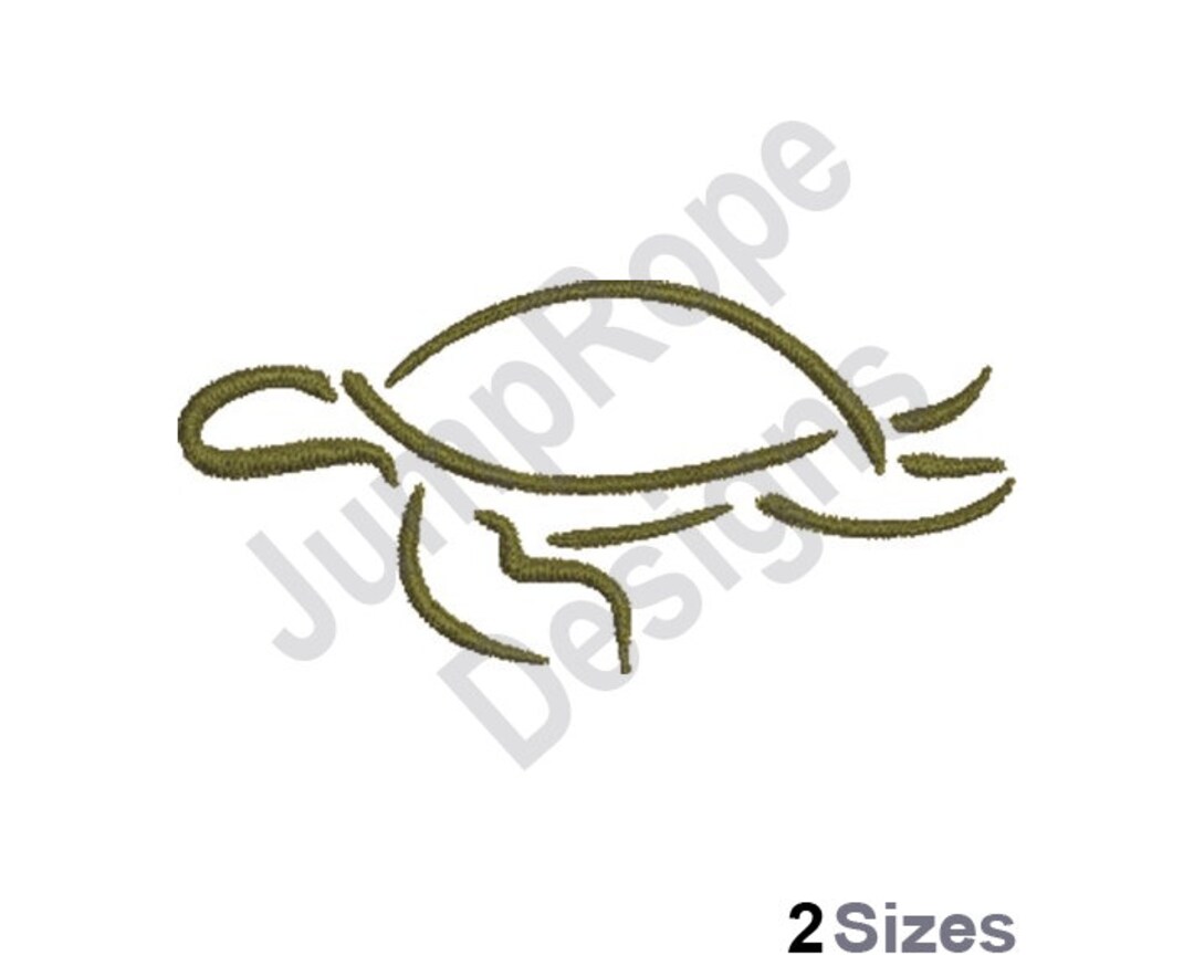 Turtle Outline Machine Embroidery Design - Etsy