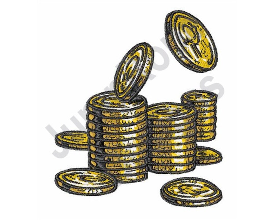 Gold Coins - Machine Embroidery Design - Etsy