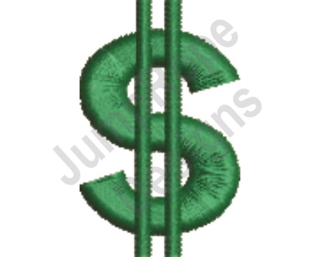 Dollar Sign - Machine Embroidery Design - Etsy