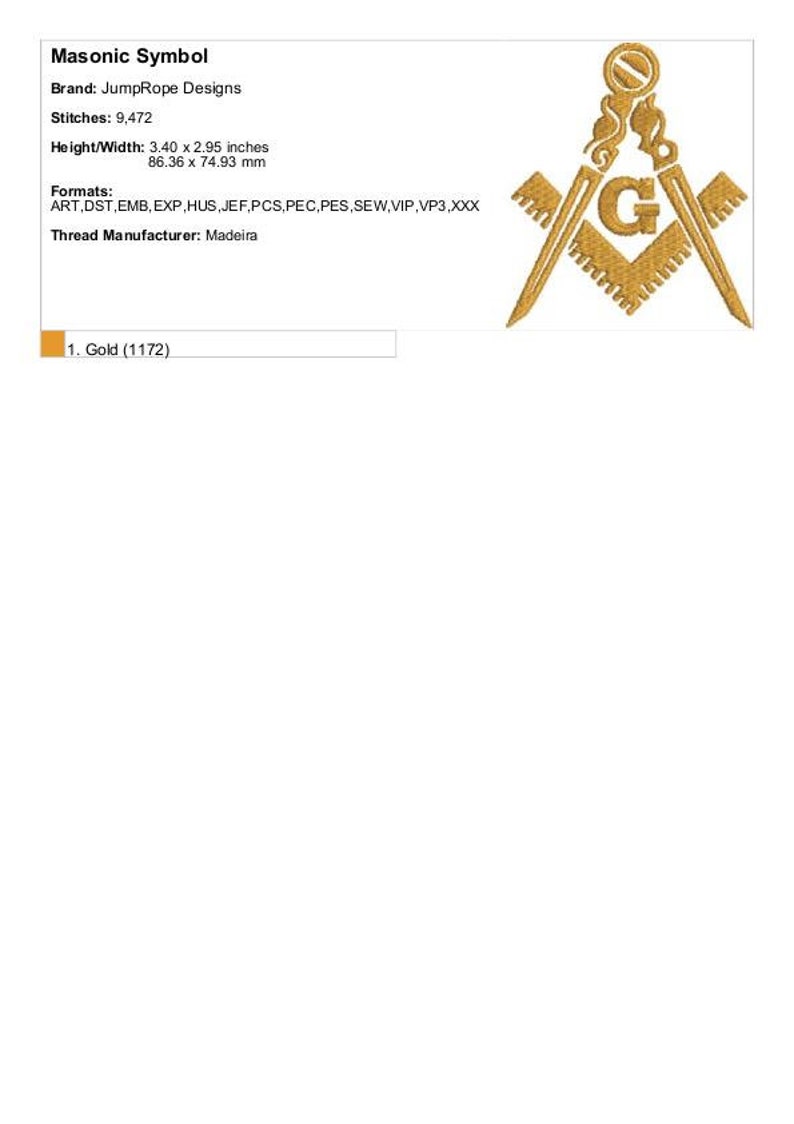 Masonic Symbol Machine Embroidery Design - Etsy