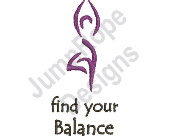 Find Your Balance Machine Embroidery Design | Etsy