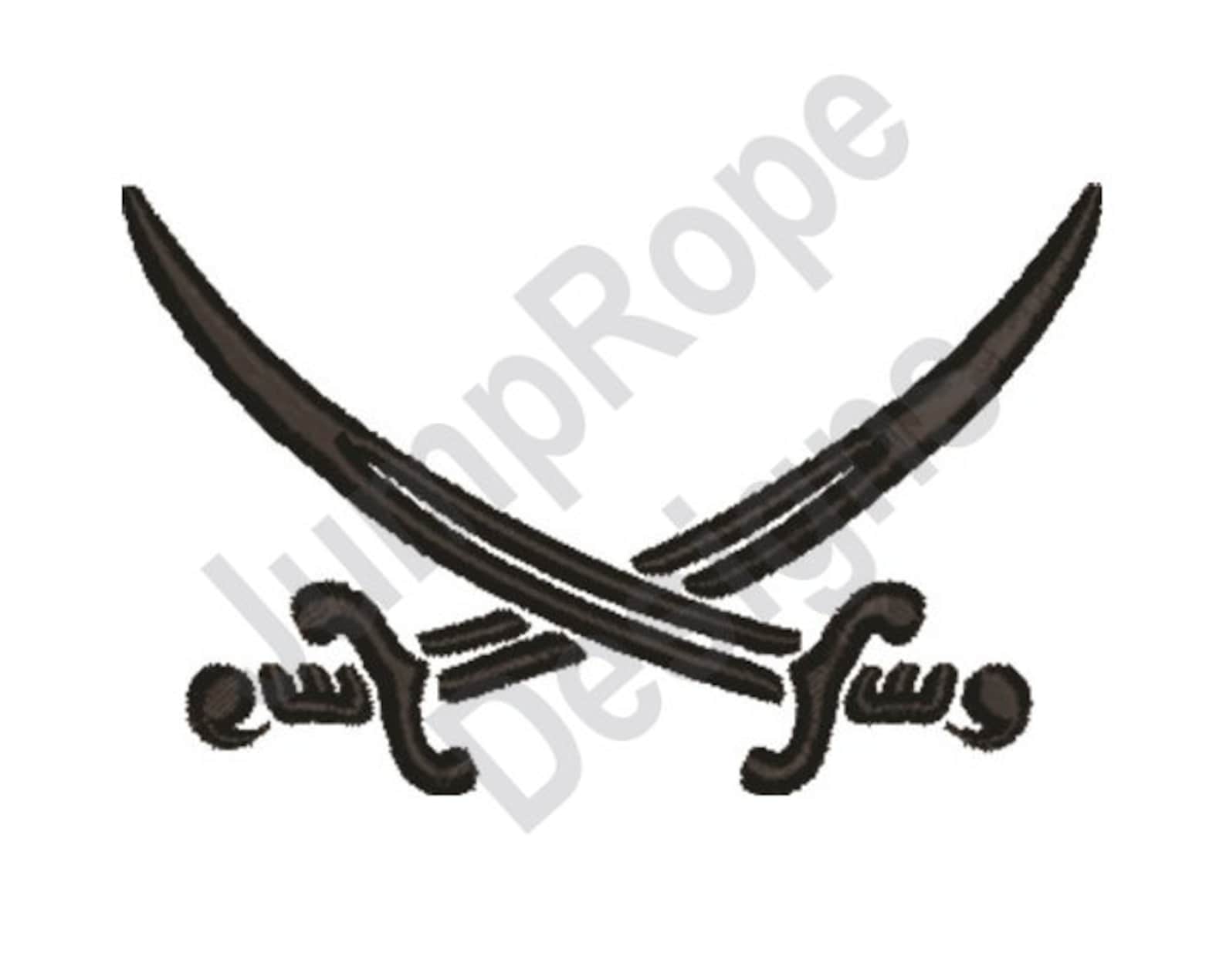 Crossed Swords 5 - Machine Embroidery Design - Etsy