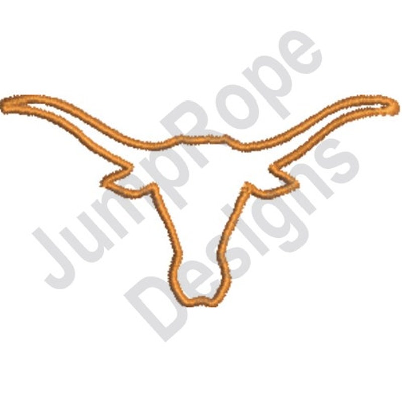 Texas Longhorn Embroidery Design - Etsy