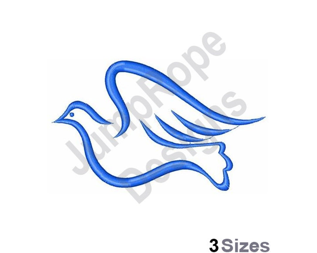 Dove Outline - Machine Embroidery Design - 3 Sizes - Etsy
