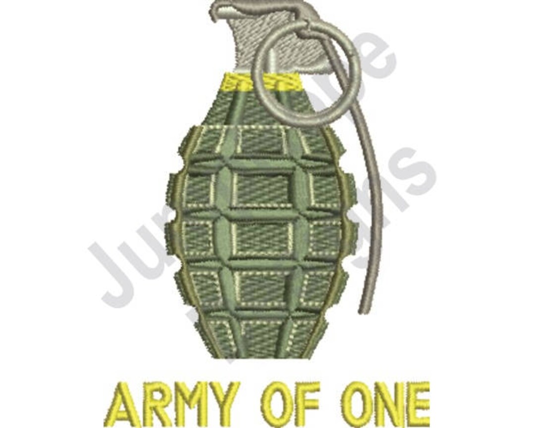 Army of One - Machine Embroidery Design - Etsy