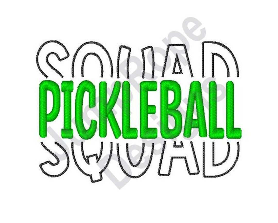 Pickleball Squad - Machine Embroidery Design - Etsy
