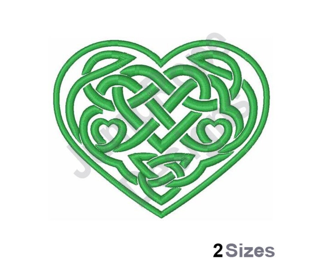 Celtic Heart Machine Embroidery Design 2 Sizes - Etsy