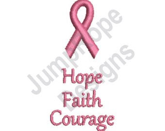 Hope Butterfly Machine Embroidery Design Pink Ribbon - Etsy