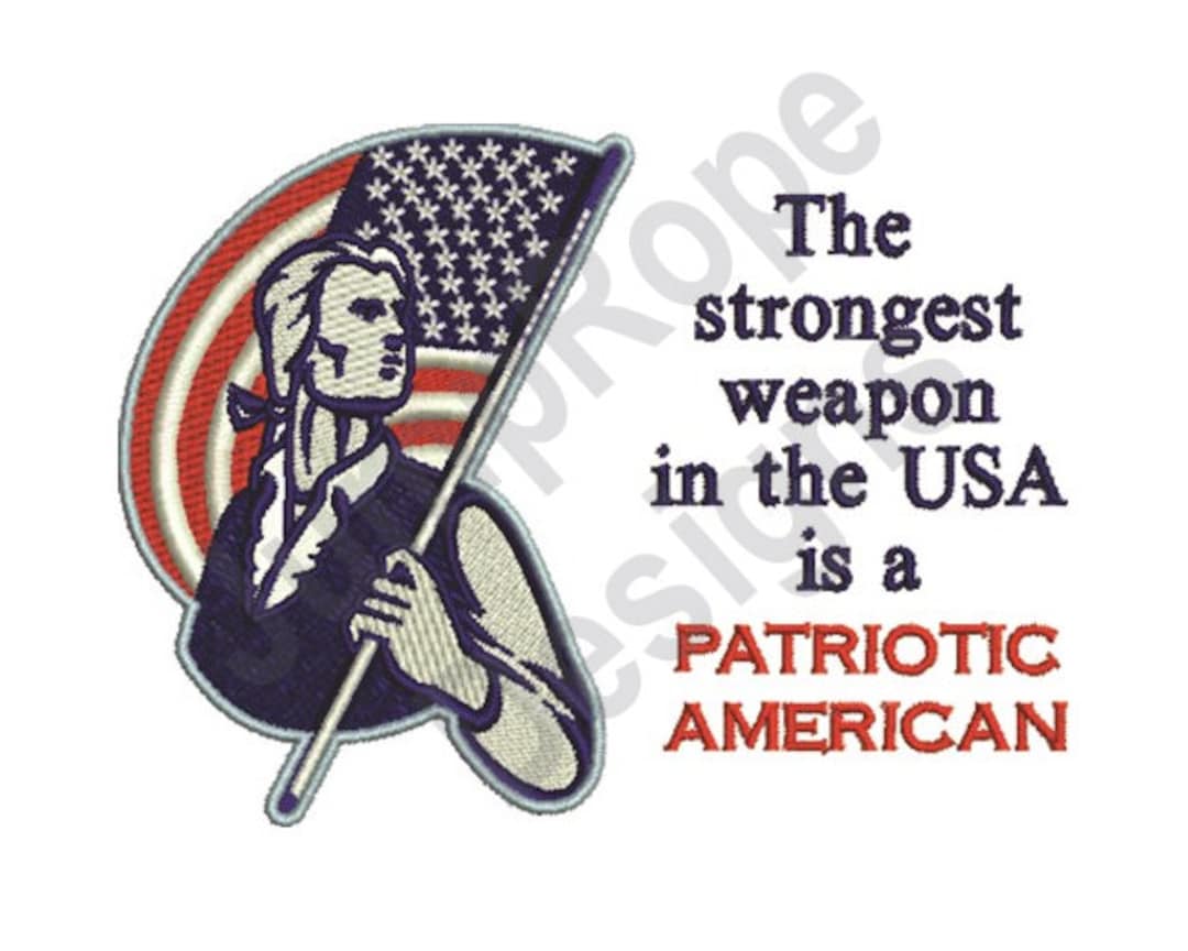 Patriotic American - Machine Embroidery Design - Etsy