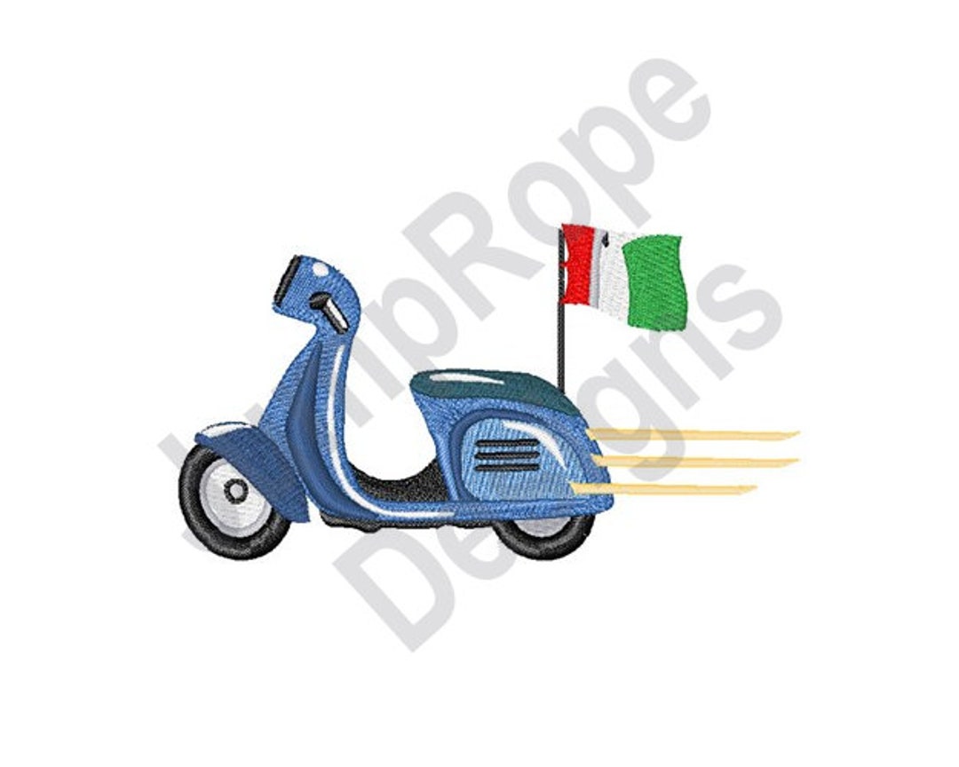 Italian Scooter - Machine Embroidery Design - Etsy