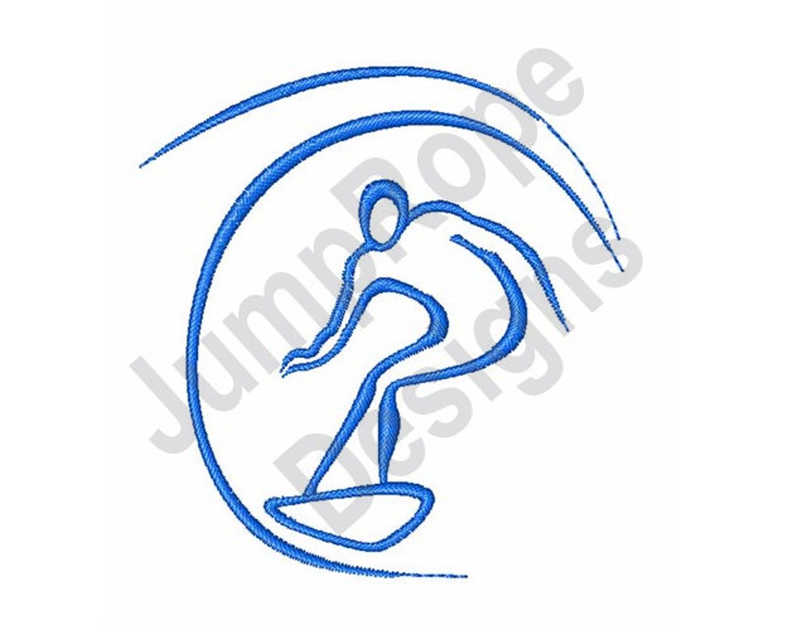 Surfer Wave - Machine Embroidery Design - Etsy