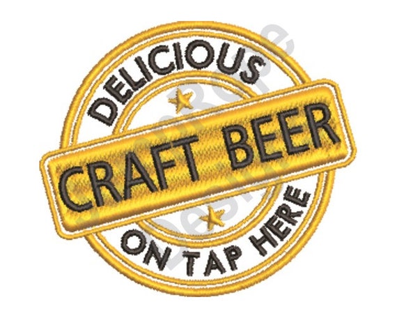 Craft Beer Machine Embroidery Design | Etsy