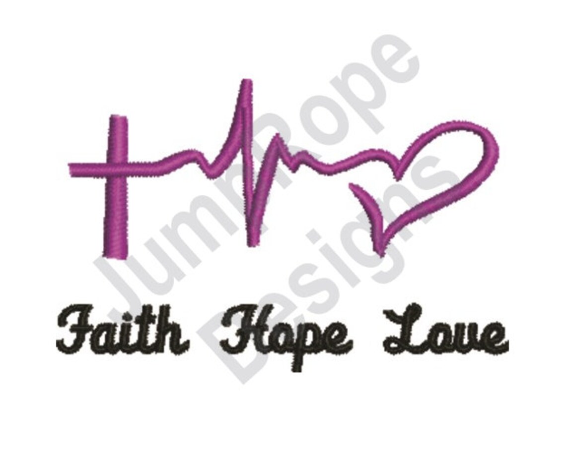 Faith Hope Love Machine Embroidery Design - Etsy