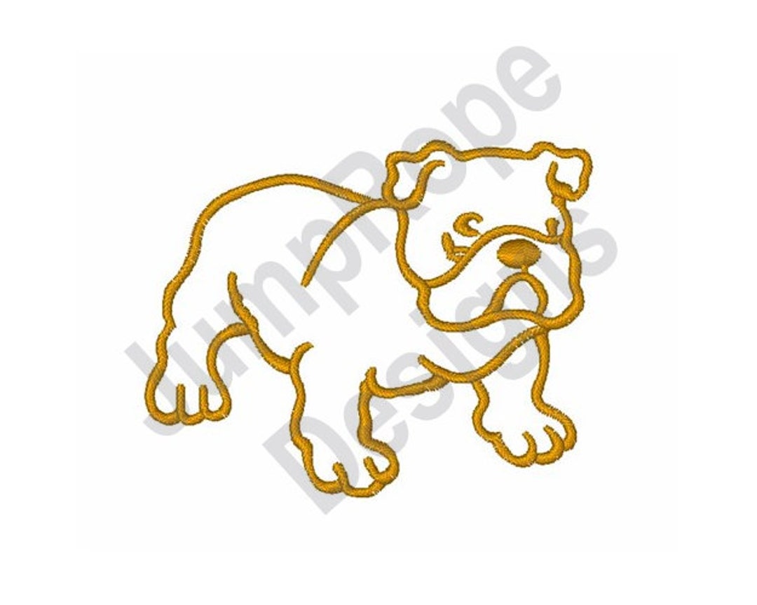 Bulldog Puppy - Machine Embroidery Design - Etsy
