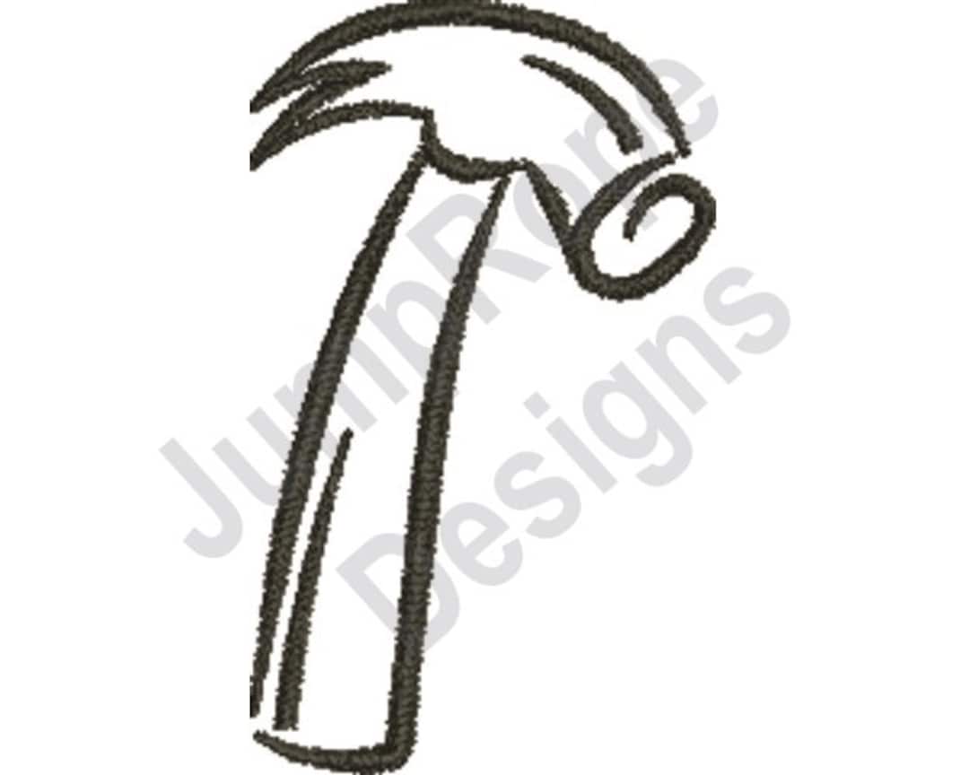 Hammer Outline - Machine Embroidery Design - Etsy