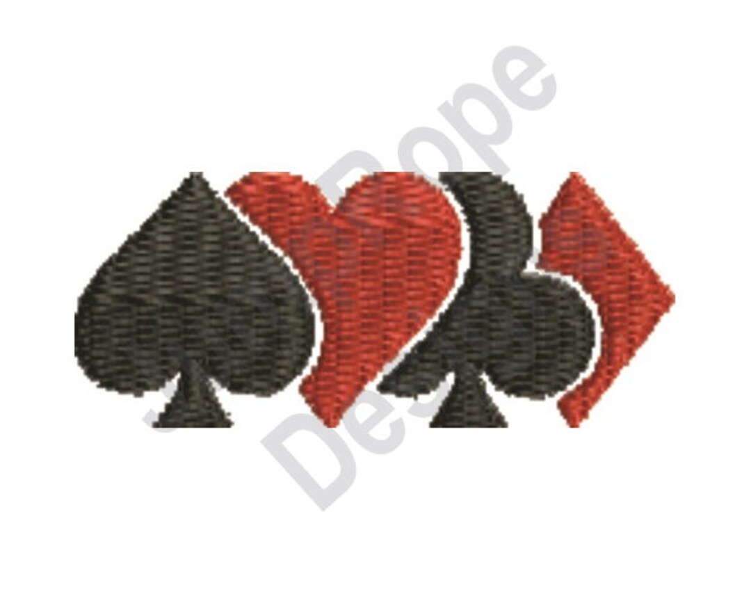 Card Suits 4 - Machine Embroidery Design - Etsy