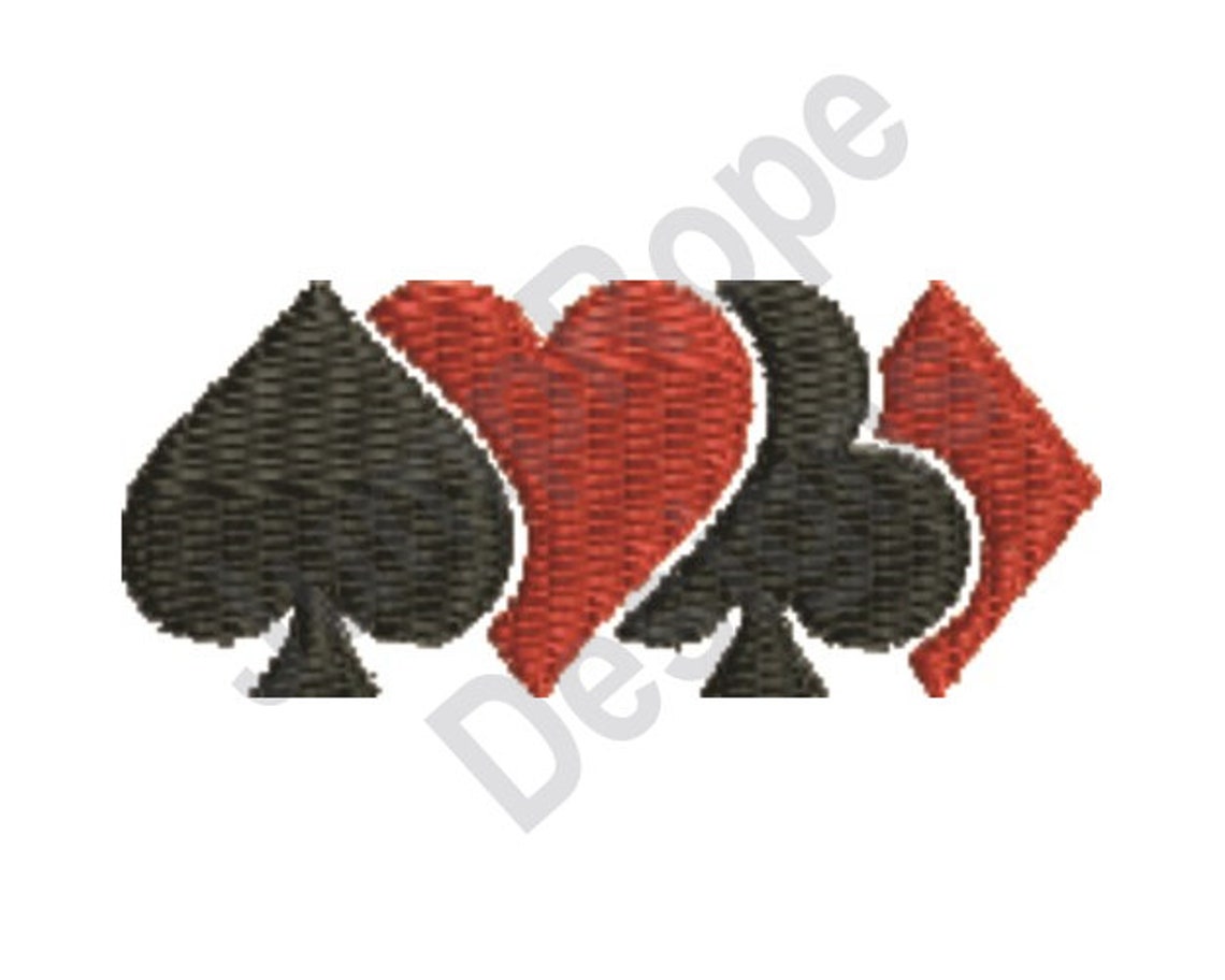 Card Suits 4 Machine Embroidery Design - Etsy