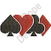 Card Suits 4 Machine Embroidery Design - Etsy