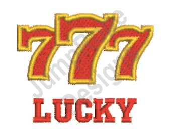 Lucky 7 Horseshoe Machine Embroidery Design, Dice Game Embroidery ...