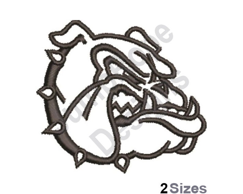 Bulldog Mascot Head Machine Embroidery Design 2 Sizes - Etsy