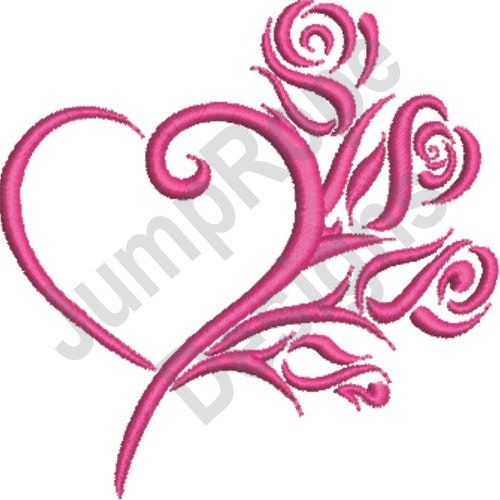 Monogram Heart Machine Embroidery Design 6 Sizes - Etsy